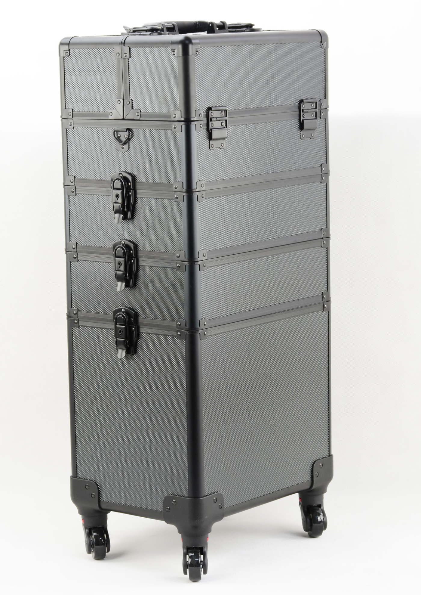 Visagie Schminkkoffer Kosmetik Friseurwagen Beauty Case 4 in 1 Schwarz ...